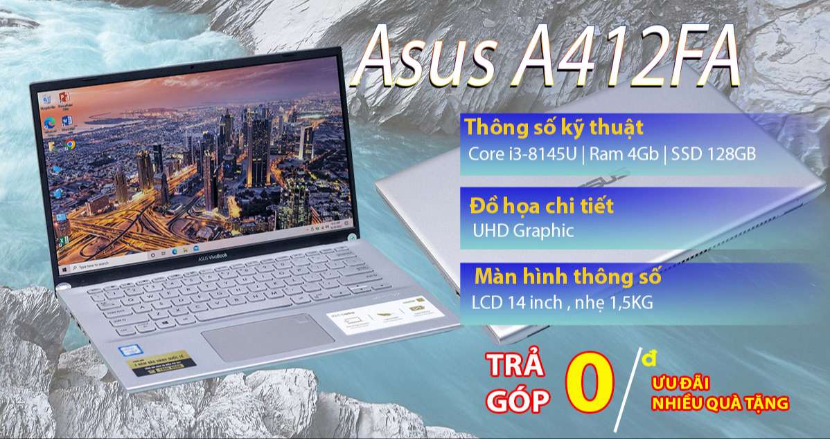 Asus Vivobook A412 i3-8145U 4GB SSD 128GB 14 inch