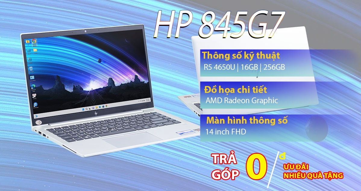 HP EliteBook 845 G7 Ryzen 5 Pro 4650U 16GB 256GB 14'' FHD
