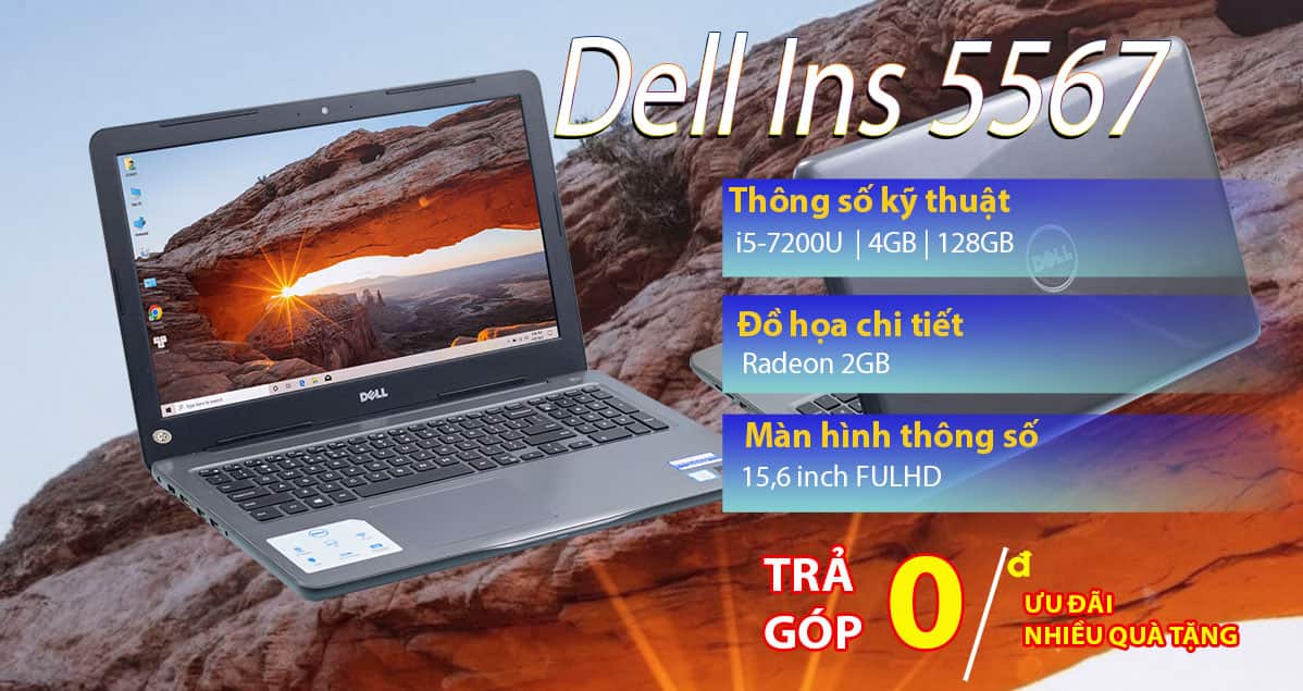 Dell Inspiron 5567 i5-7200u, 4GB, 128GB, 15.6'' FHD Radeon 2GB